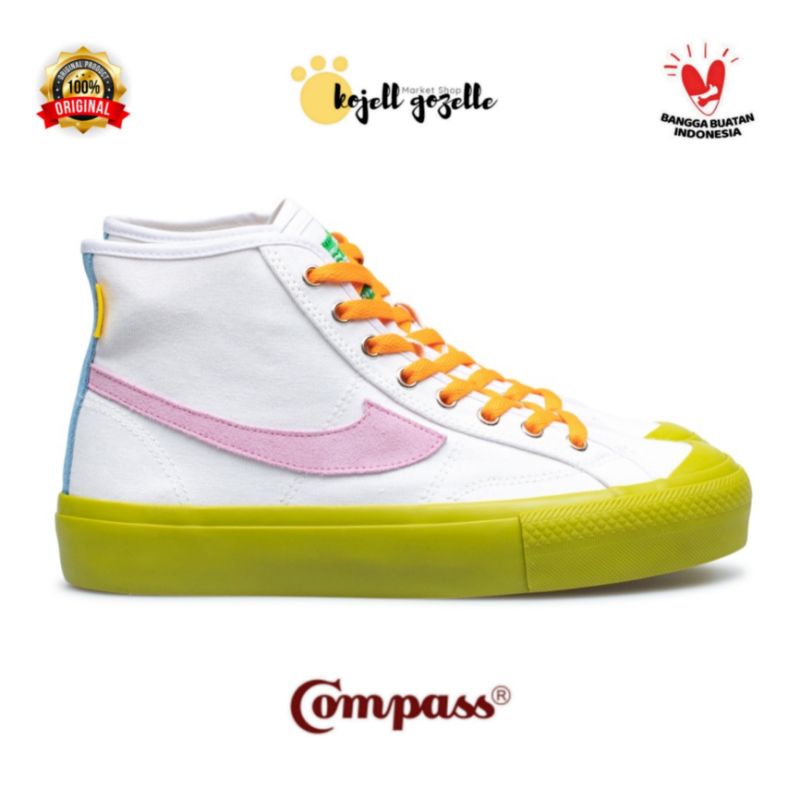 Jual Sepatu Compass Gazelle Hi Matcha White | Shopee Indonesia