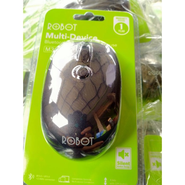 Jual ROBOT M360 Mouse Bluetooth 5.0 & USB Wireless 2.4G Dual Mode ...