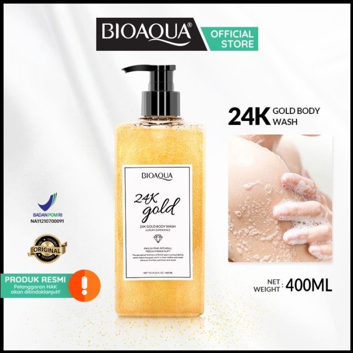 Jual BIOAQUA BODY WASH GOLD 24K 400ML | Shopee Indonesia