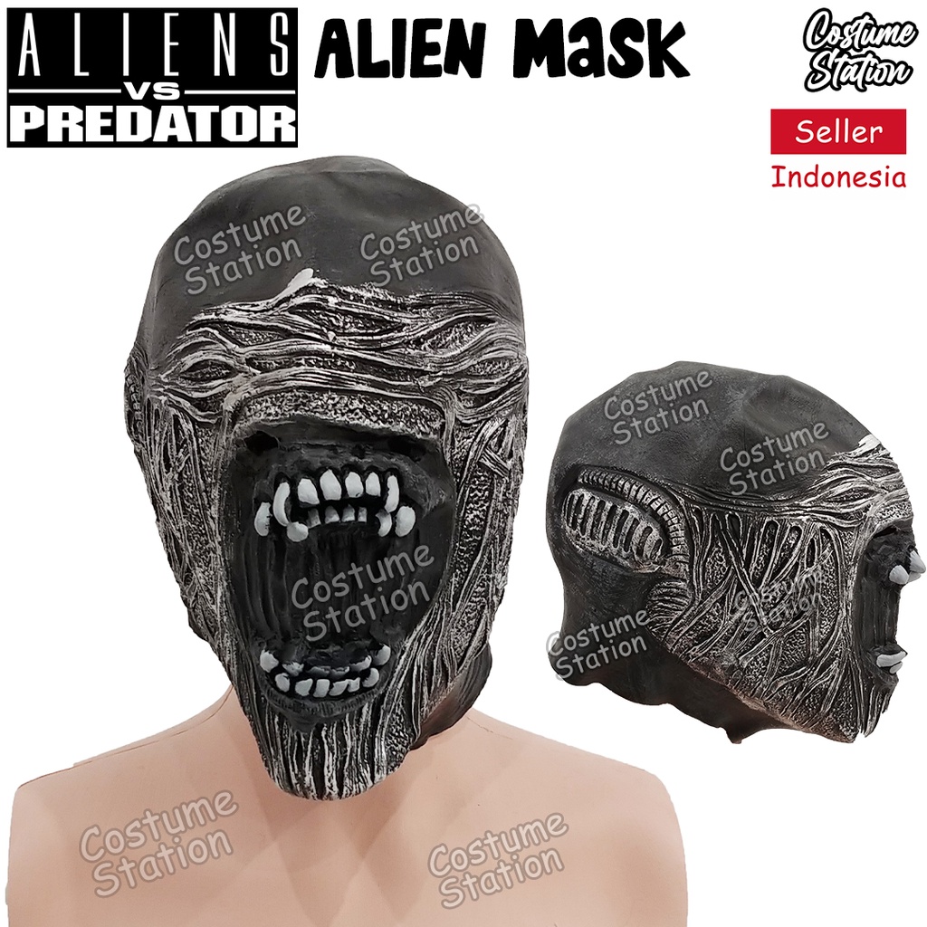 Jual Topeng Alien / Mask Latex Alien vs Predator Setan Hantu Halloween ...