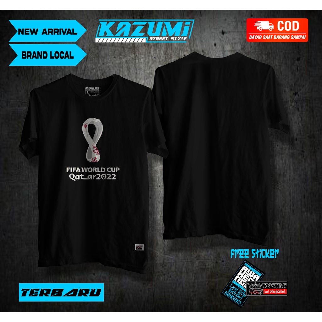 Jual Kazumi Fifa World Cup Kaos Pria Distro Piala Dunia Qatar 2022 Fifa World Cup Original Keren ...