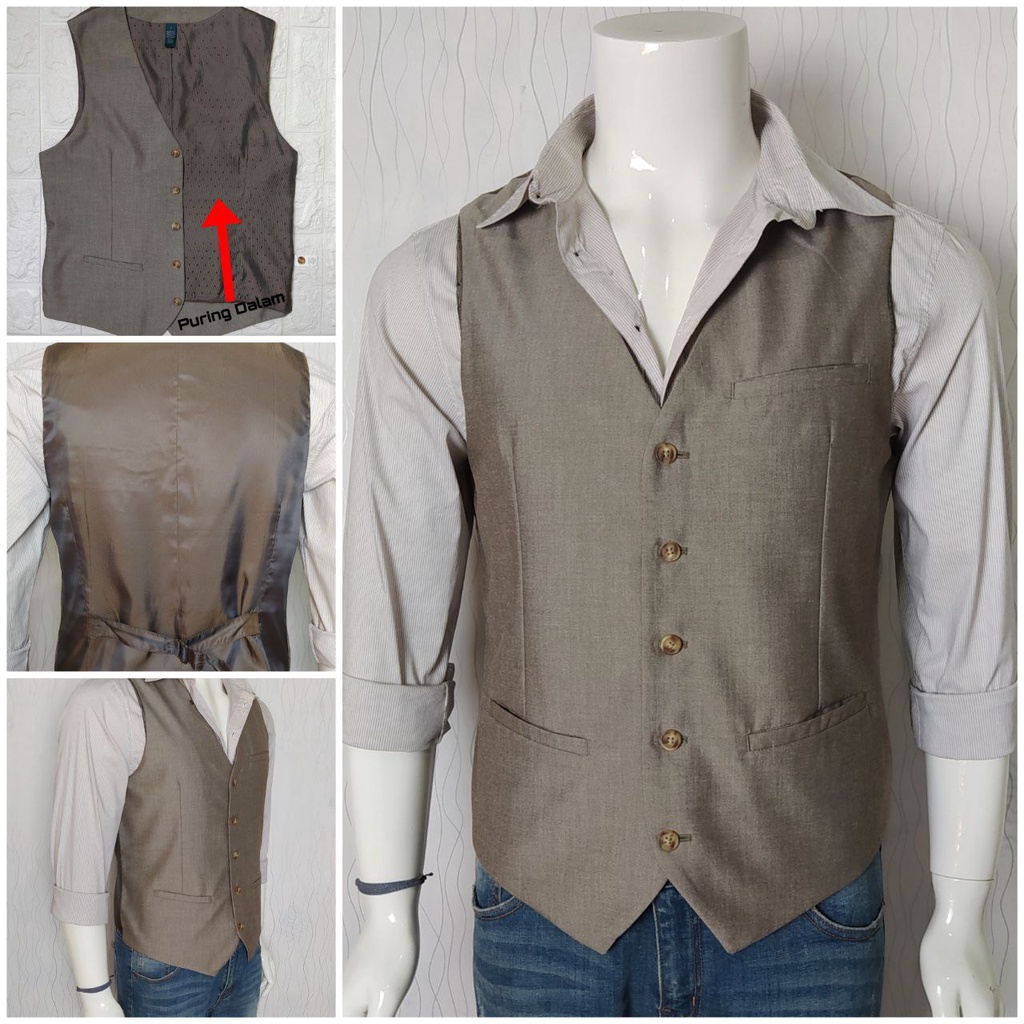 Jual Vest Pria Formal Slim Fit / Daleman Blazer Setelan Kantor High ...