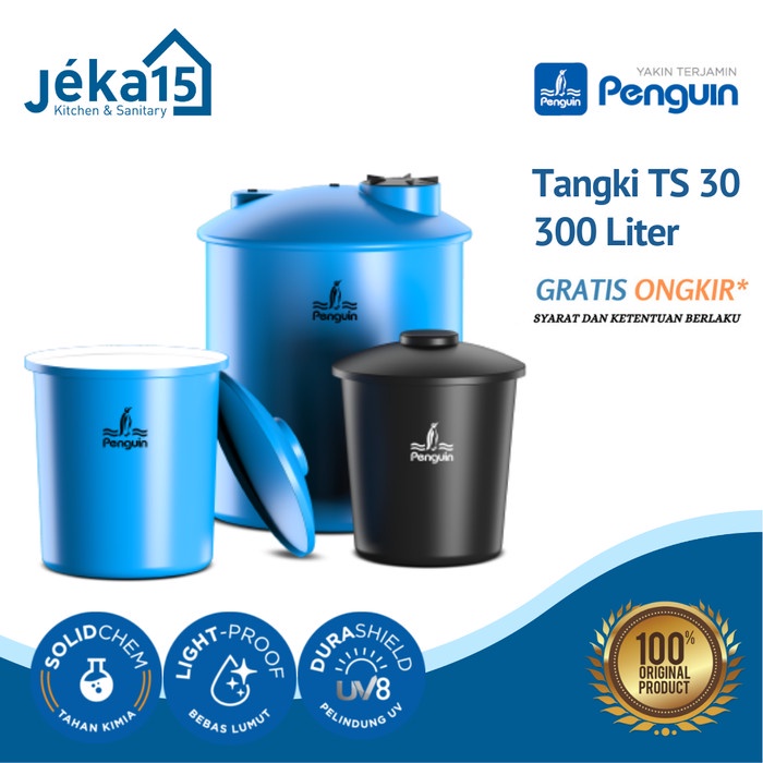 Jual TOREN AIR PENGUIN 300 LITER ( TS 30 ) / TANGKI AIR / TANDON ...