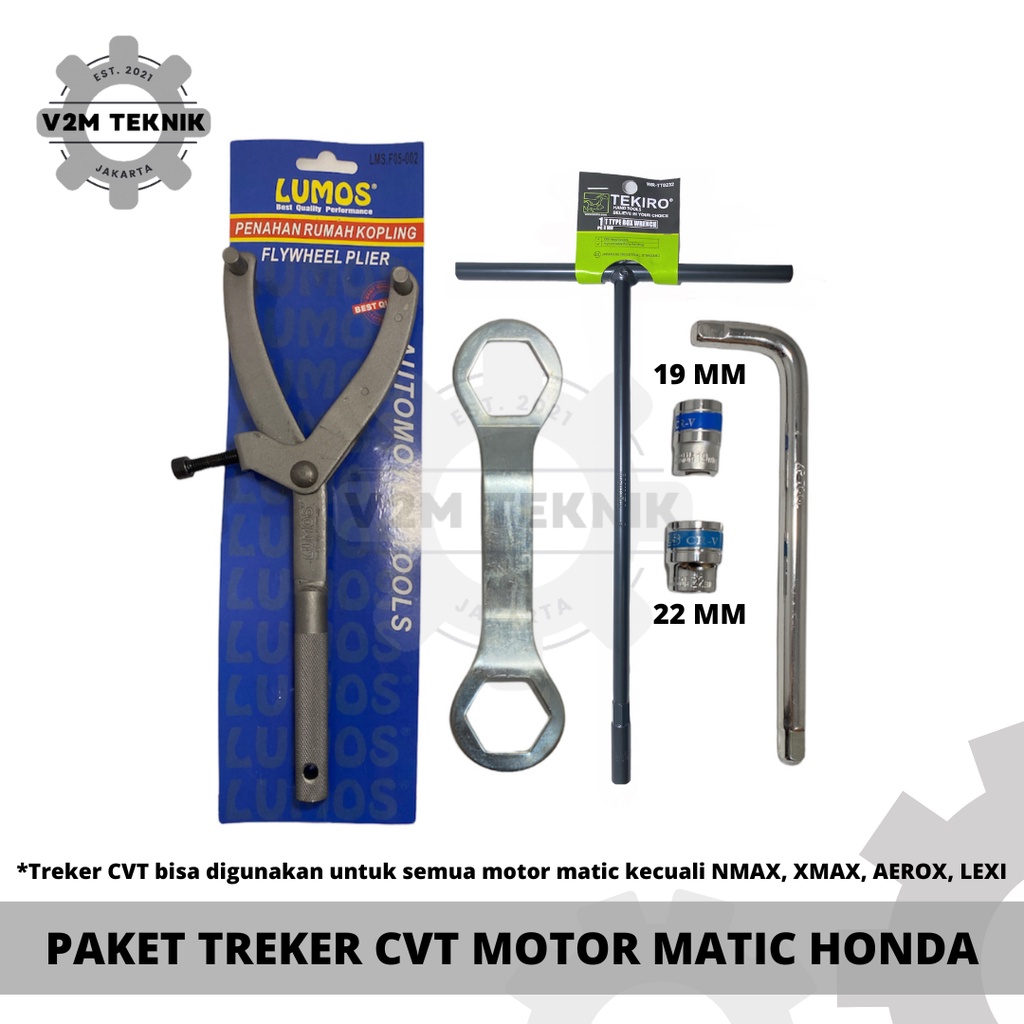 Jual PAKET HONDA Treker CVT Universal + Kunci 39X41 MM + Kunci T 8 MM + Mata Sok 19 & 22 MM ...
