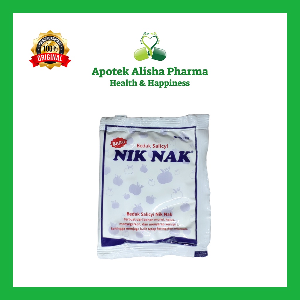 Jual Niknak Bedak Salicyl Sachet - Nik Nak Salicil Powder Gatal Biang ...