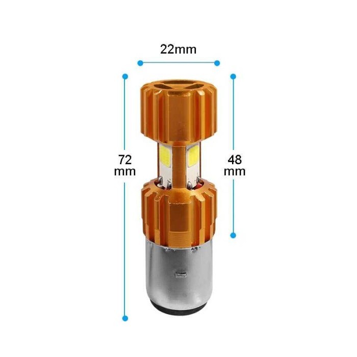 Jual Lampu LED Vespa Classisc Klasik Thunder BA20D 3 Sisi | Shopee ...