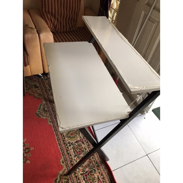 Jual meja kayu lipat 2 tingkat meja belajar meja tulis meja kerja ...