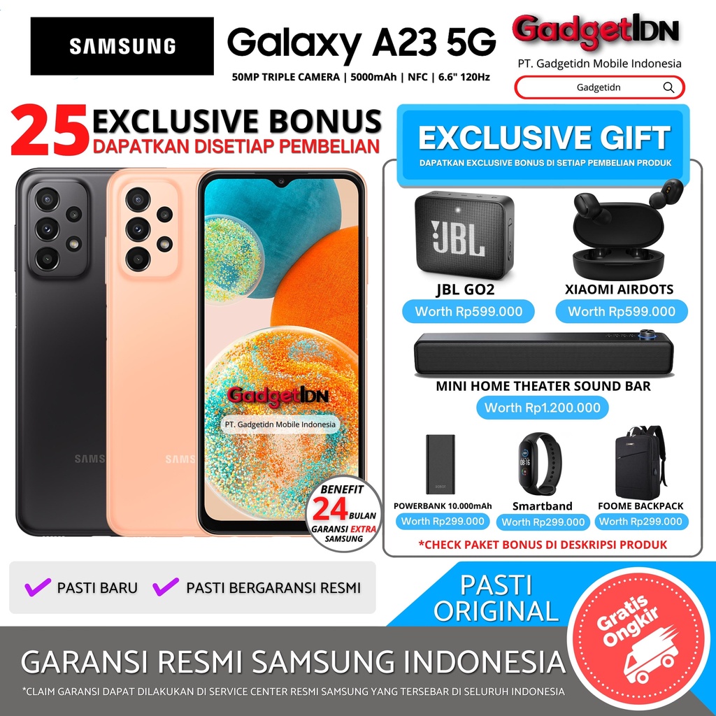 Jual SAMSUNG Galaxy A23 5G 8/128GB 6/128GB Garansi Resmi Samsung | Shopee Indonesia