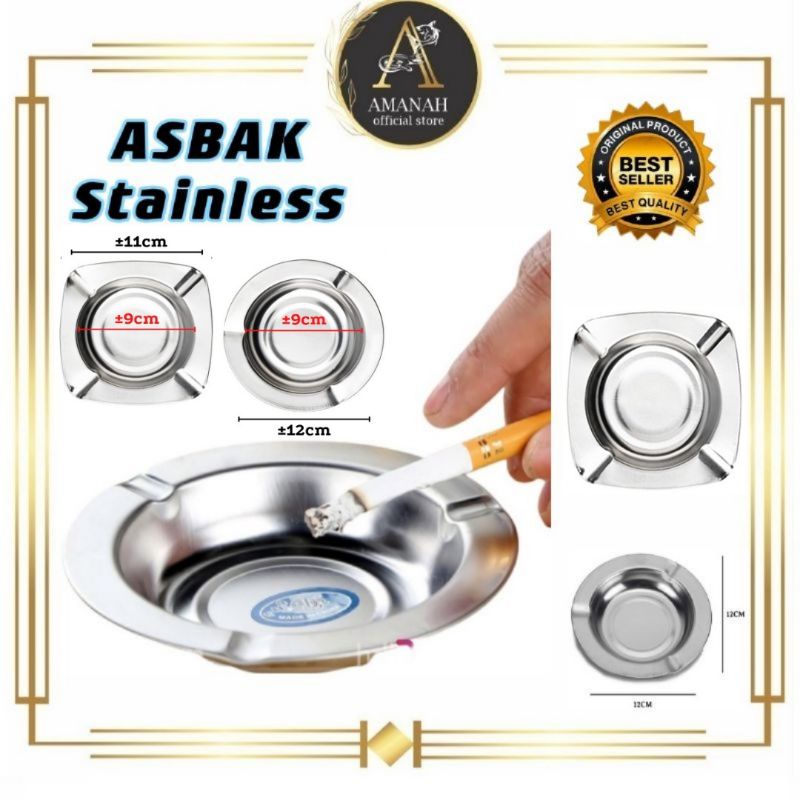 Jual Asbak Rokok Ashtray Tempat Mangkok / Asbak Aluminium Stainless ...