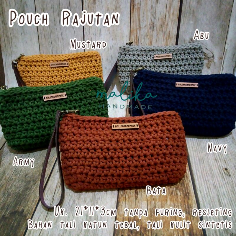 Jual Dompet pouch Rajutan handmade PRE ORDER | Shopee Indonesia