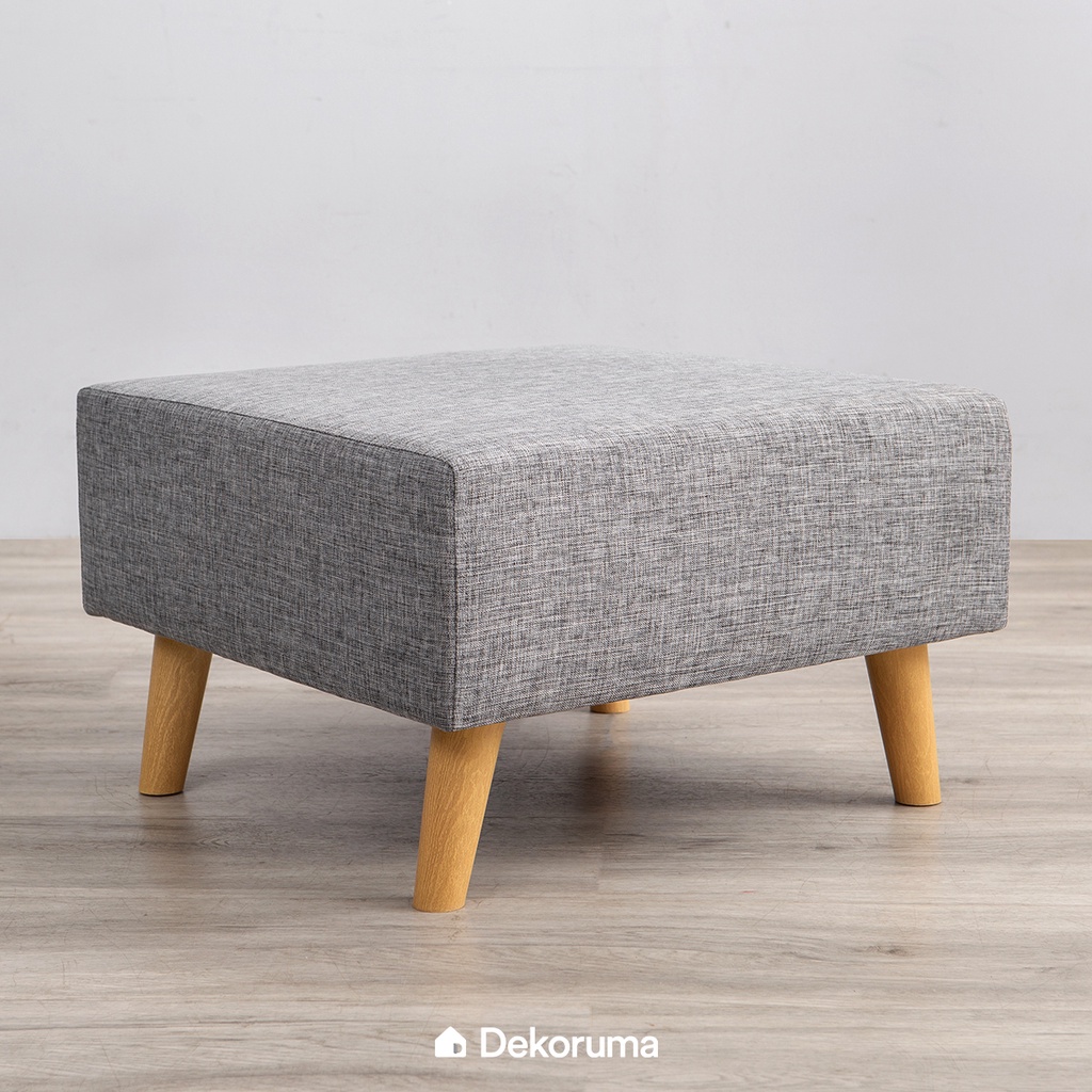 Jual Dekoruma Daito Square Stool Minimalis Abu-abu - Kursi Sofa Kotak ...