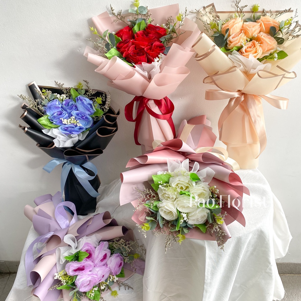 Jual PAO FLORIST 6 Tangkai Bunga Mawar Palsu (ARTIFICIAL FLOWER ...