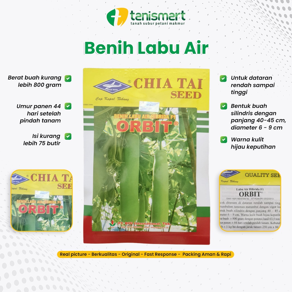 Jual Benih Unggulan Labu Air Hibrida F1 Orbit Chia Tai Seed Cap Kapal ...