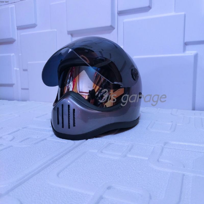 Jual HELM CAKIL WARNA HITAM RETRO KLASIK | Shopee Indonesia