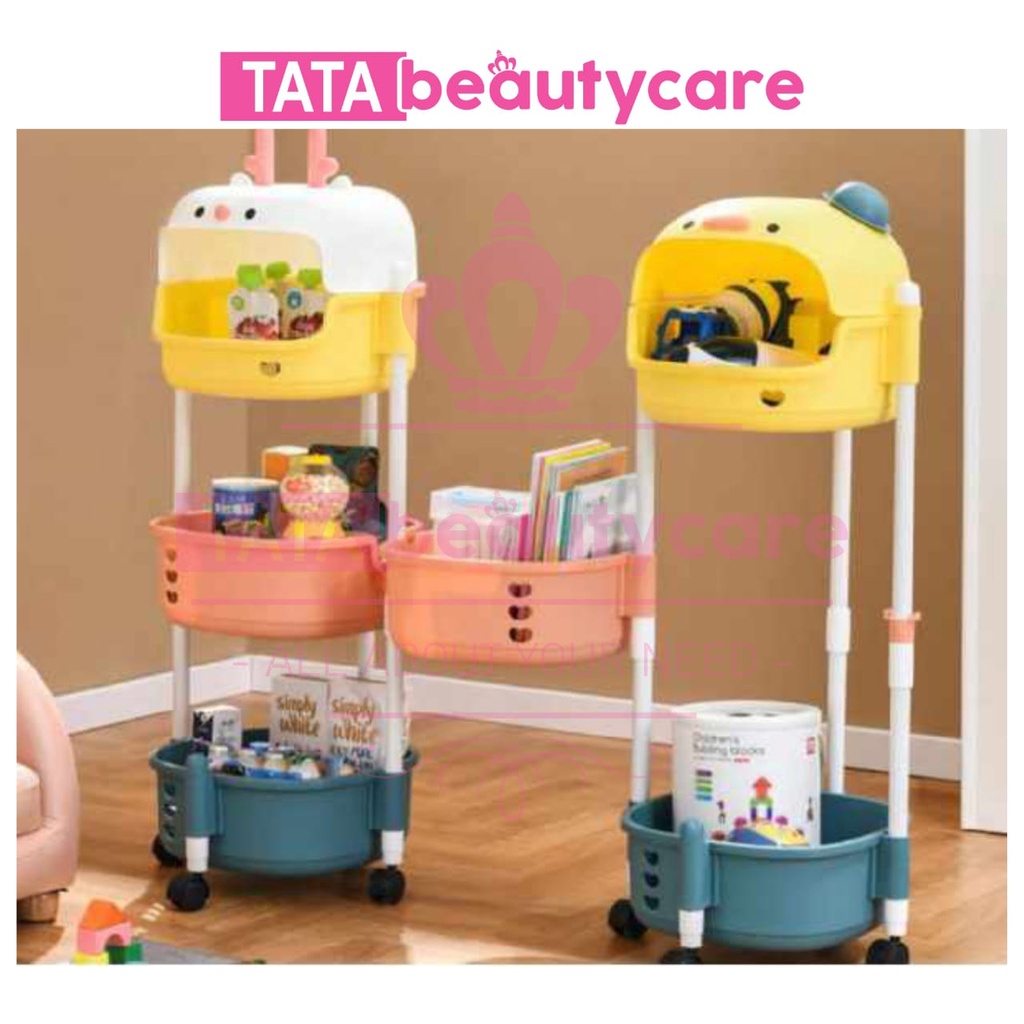 Jual [6000gr] T717 | Rak Roda 3 Susun Duck Tempat Penyimpanan Mainan ...