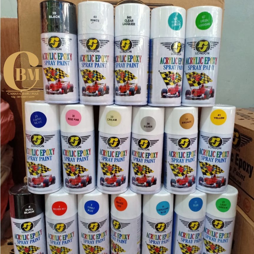 Jual cat semprot rj 300cc warna metalik dan standart bkn pilox pilok ...
