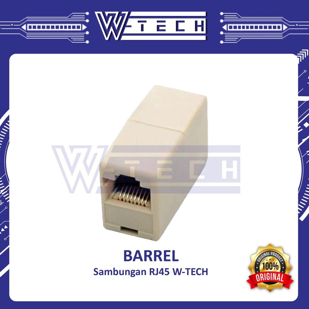 Jual SAMBUNGAN RJ45 ( BARREL ) W-TECH | Shopee Indonesia