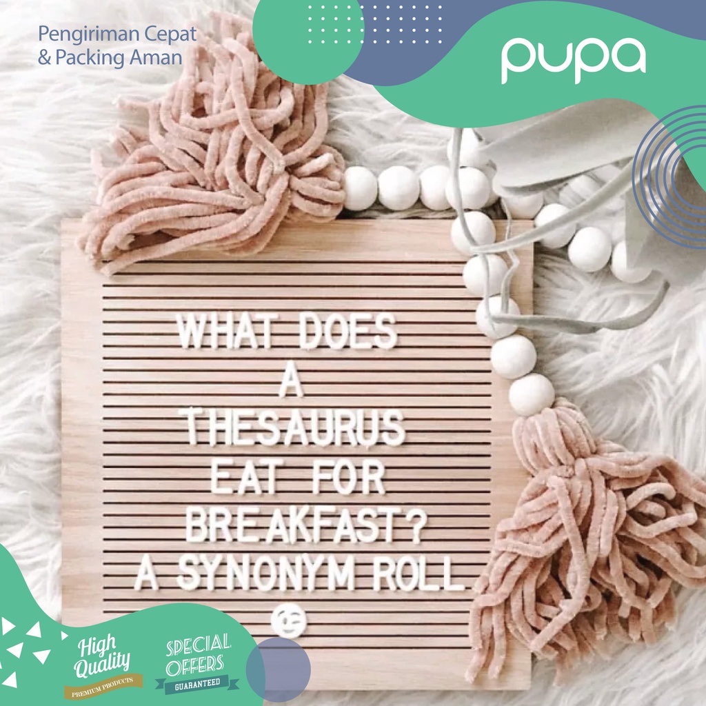 Jual WOODEN Letter Board Set / Papan Kayu Huruf Dekorasi DIY, Papan ...