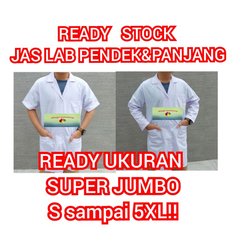 Jual (S - 5XL)JAS LABORATORIUM LENGAN PANJANG & PENDEK, JAS PRAKTEK,JAS ...