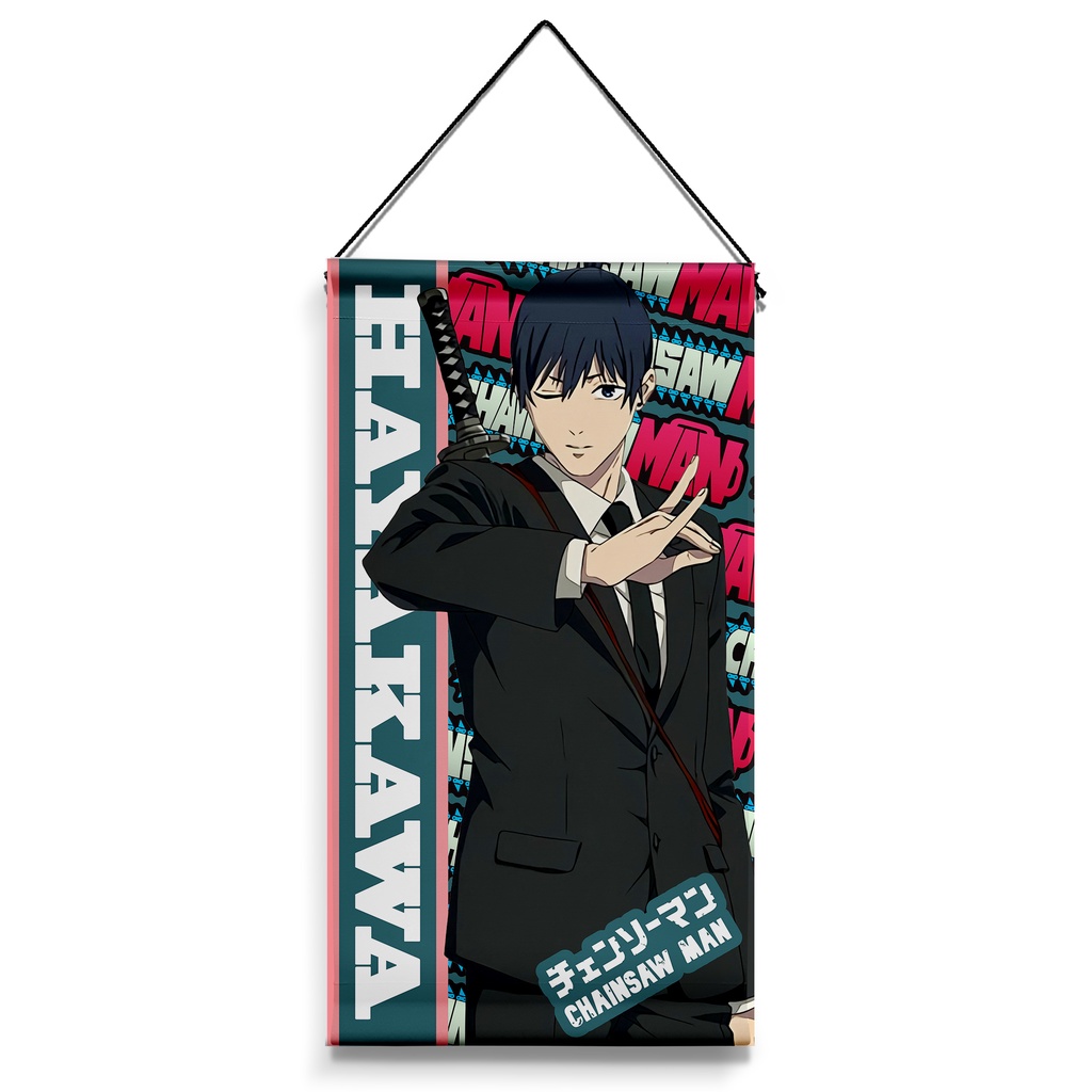 Jual Roll Banner Poster Gantung Dinding Anime Chainsaw Man Wall Decor ...