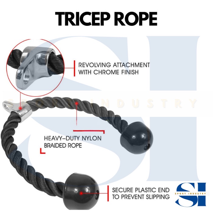 Jual Triceps Muscle Exercise Pull Down Rope | Tali Otot Tricep Fitness ...