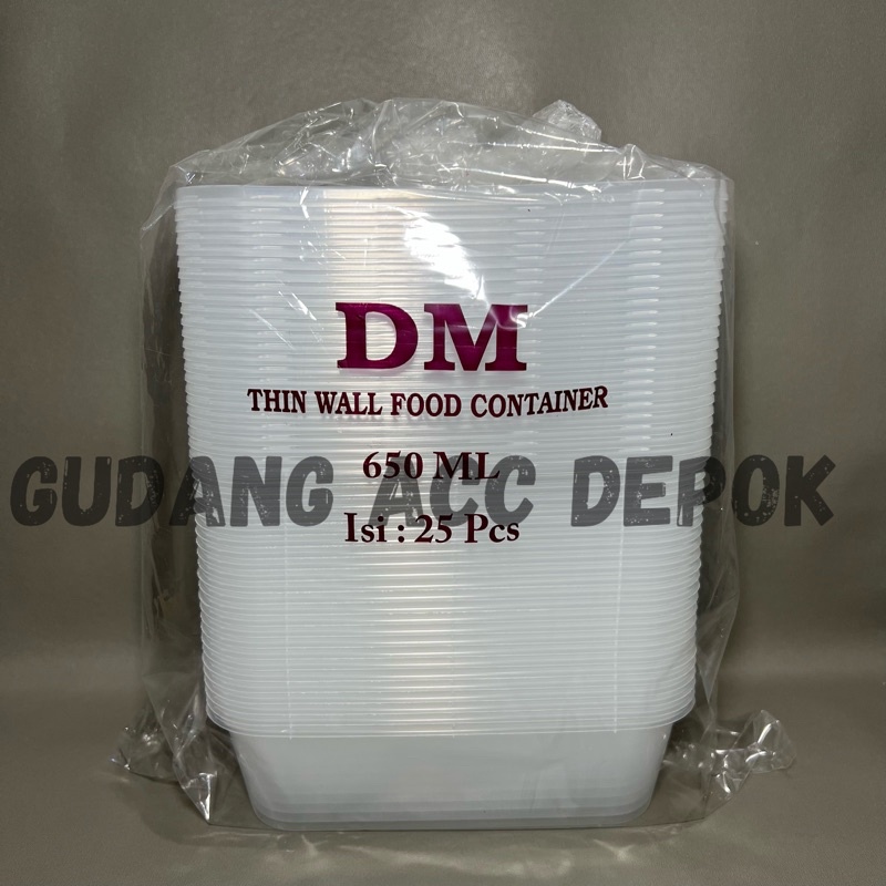 Jual THINWALL DM 500ML 650ML 750ML 1000ML ISI 25 PCS / THINWALL KOTAK ...