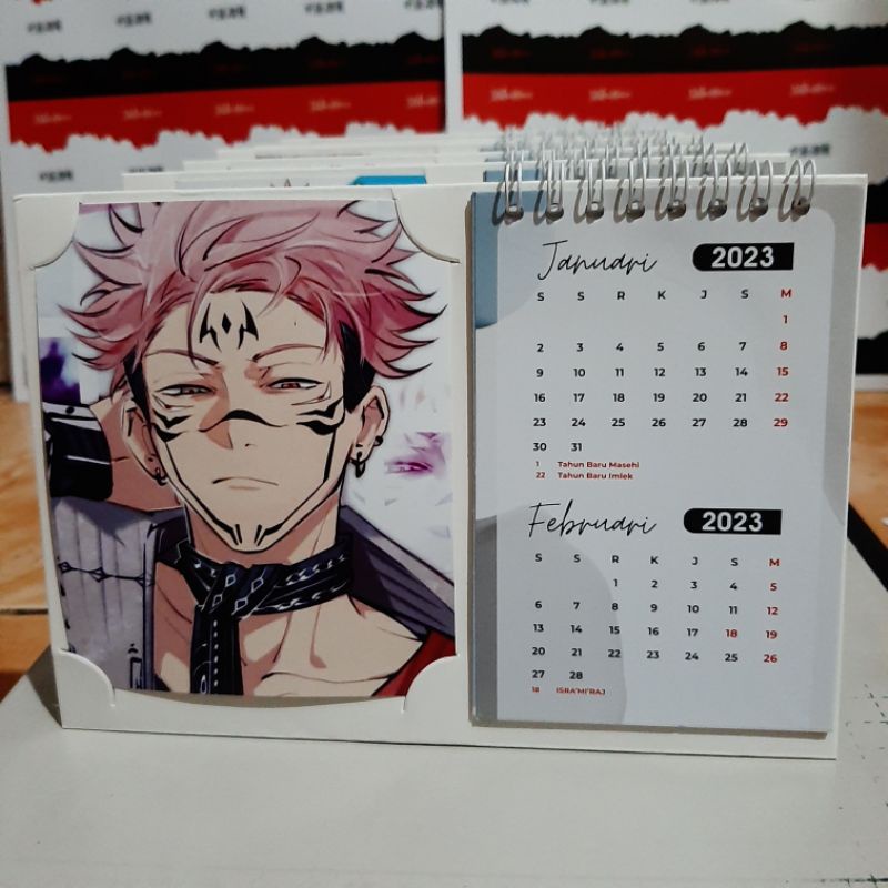 Jual Kalender duduk Jujutsu kaisen, gojo satoru, sukuna, itadori yuji ...