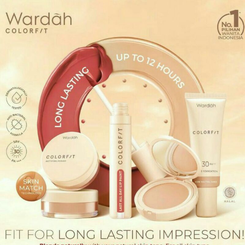 Jual WARDAH PAKET (FREE SERUM)COLORFIT SERIES / WARDAH ALL DAY / POWDER ...