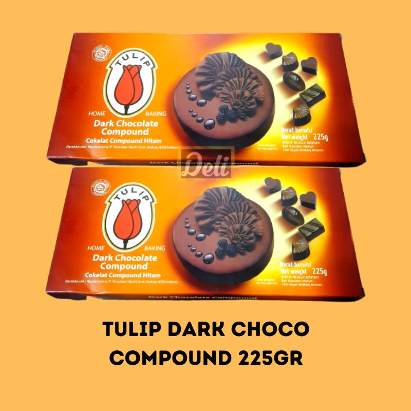 Jual TULIP Dark Chocolate Compound 225gr/Compound Dark Choco 225gr DCC ...