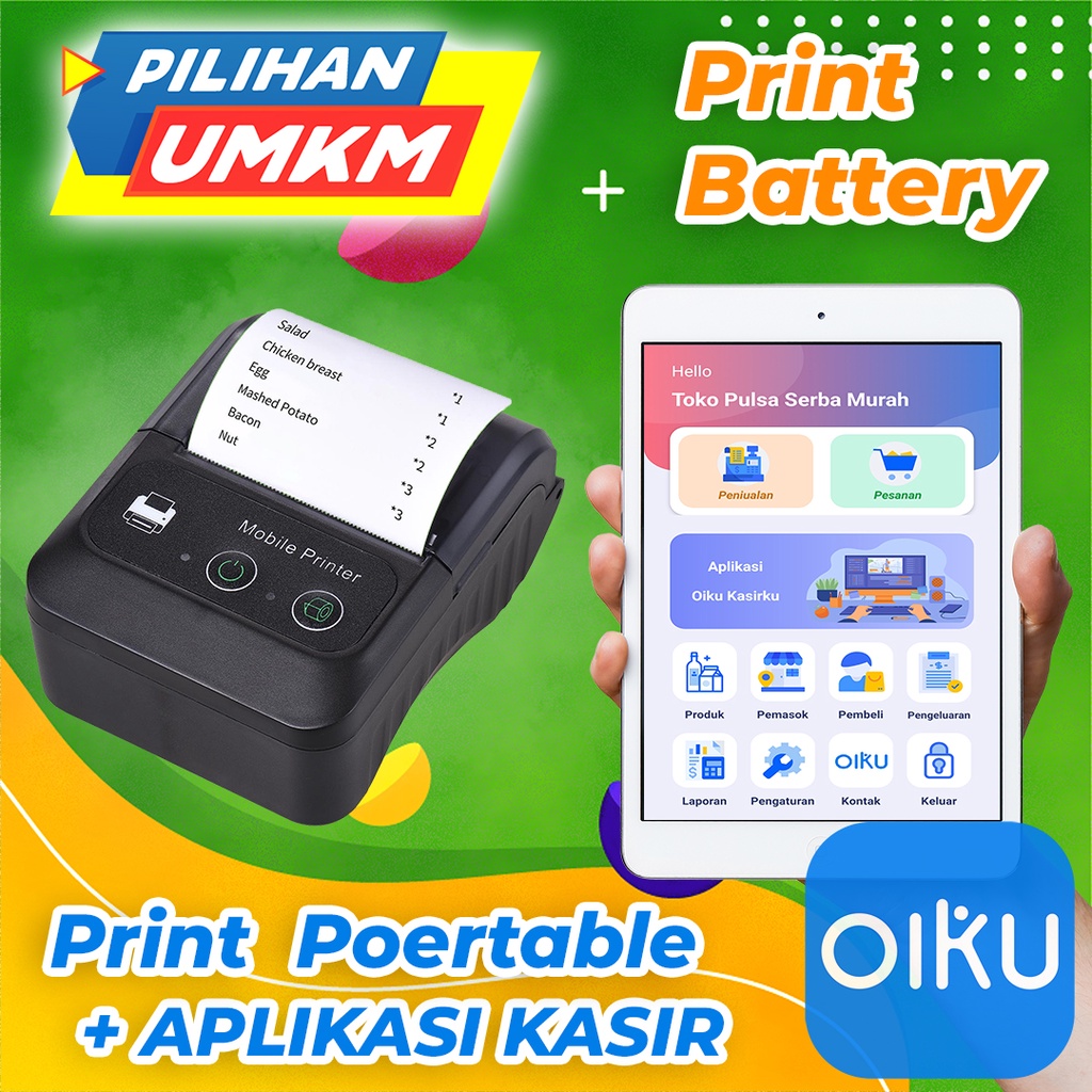 Jual Printer Kasir Baterai Portable dan Aplikasi Kasir | Shopee Indonesia