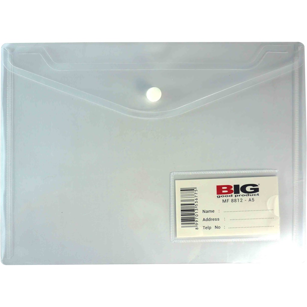 Jual 12 Pcs BIG Map Kancing 1 Plastik/ Map Dokumen Kancing 1 Transparan ...