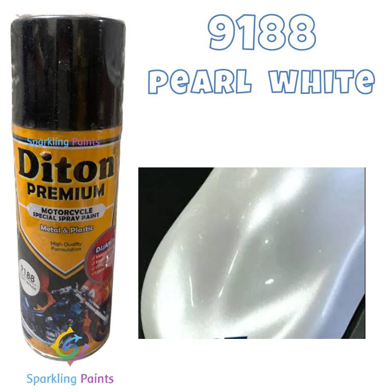 Jual Pilox Diton Premium Pearl White 9188 400ml Warna Putih Mutiara Cat Semprot Tahan Bensin ...
