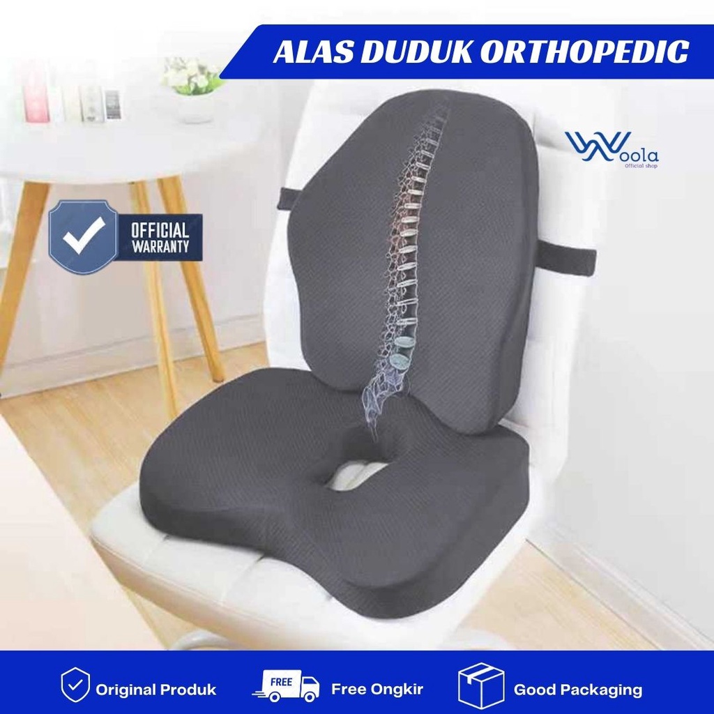 Jual Woola Bantal Sandaran Terapi Alas Punggung Duduk Kursi Orthopedic ...