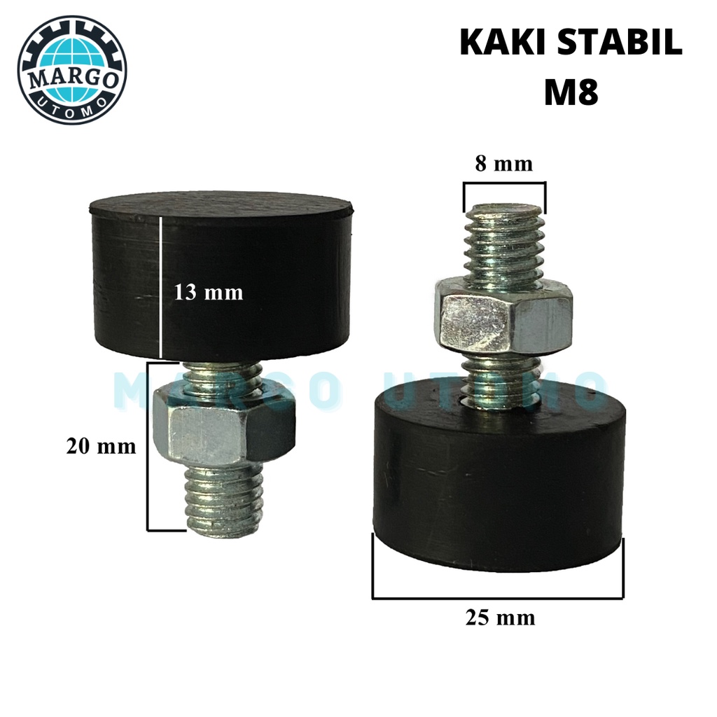 Jual Adjuster Kaki Stabil M8 D25 Panjang Baut 20 mm - 2 PCS | Shopee ...