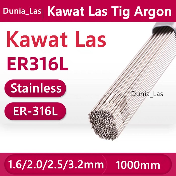 Jual 5kg Kawat Las Tig Argon Steel ER 316L Stainless 1.6mm 2.0mm 2.5mm 3.2mm Filler Rod | Shopee ...
