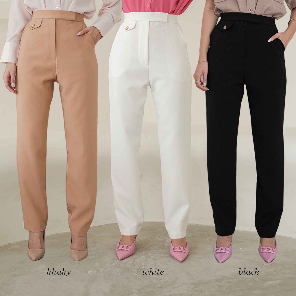 Jual STYLE BUTIK Marlene High-Waist Suit Pants I HW Celana Kantor ...