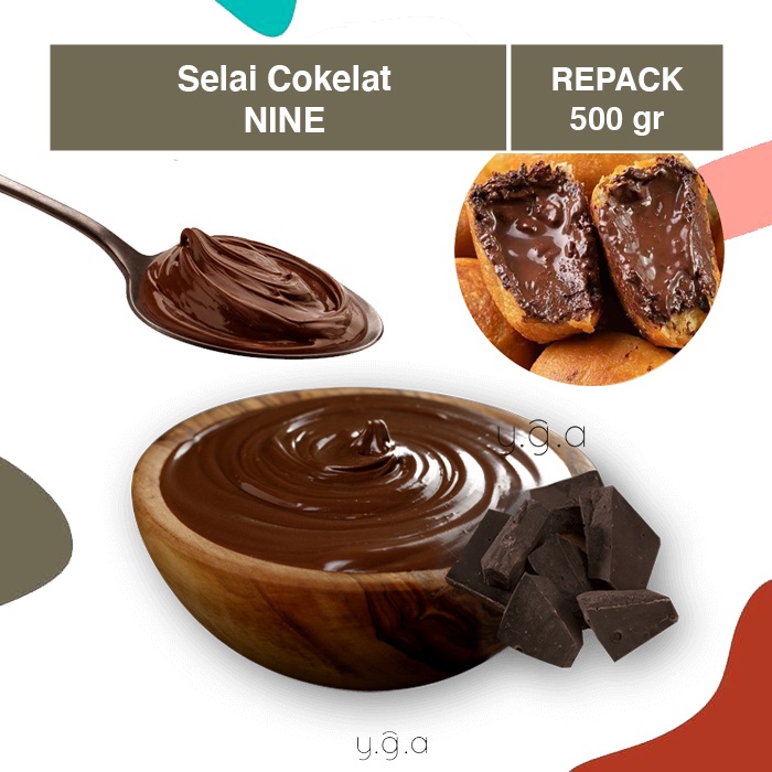 Jual Selai Coklat The NINE Grade A (REPACK) 500gr / Cokelat / Chocolate ...