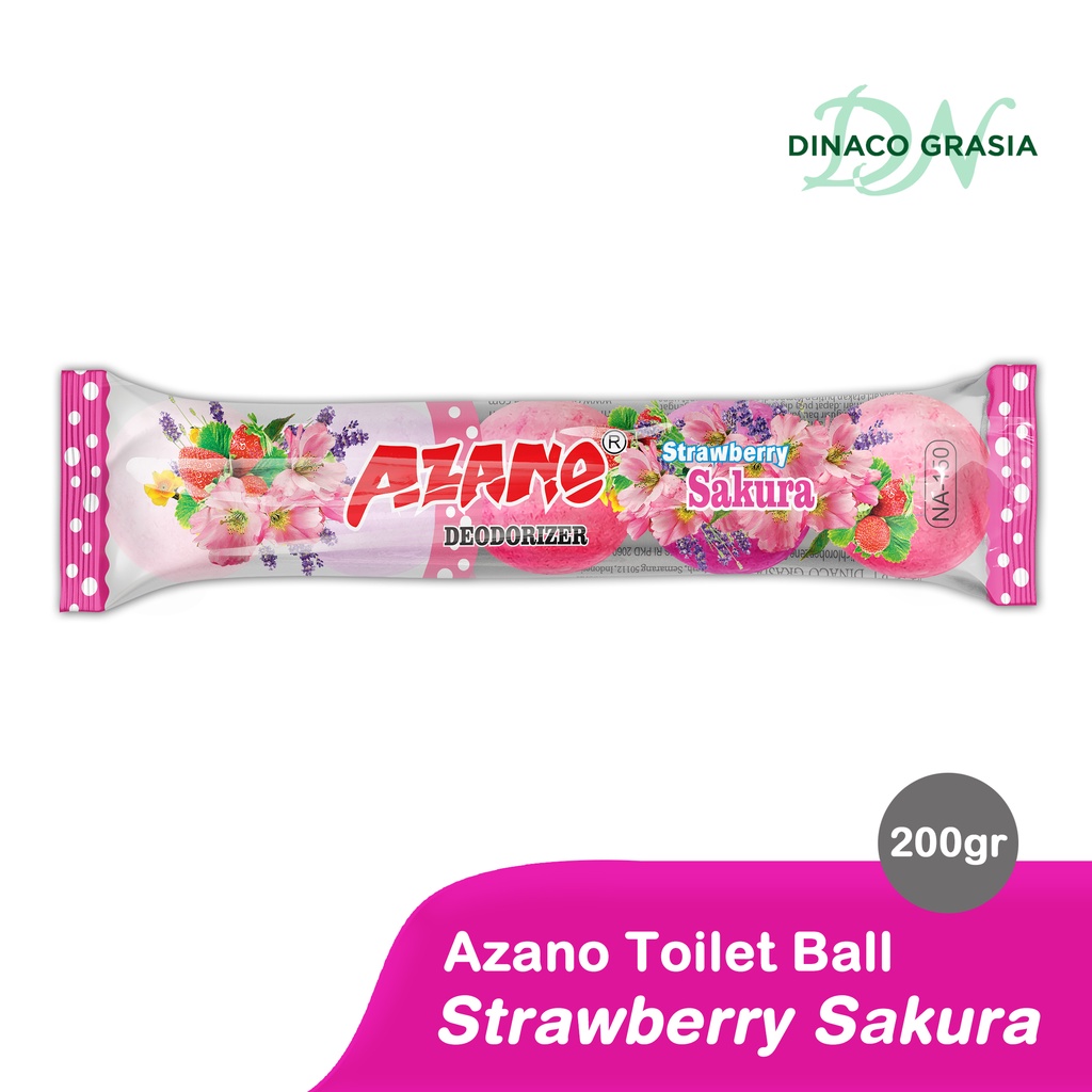 Jual Azano STRAWBERRY SAKURA Kamper Ball Toilet - 200 gr | Shopee Indonesia