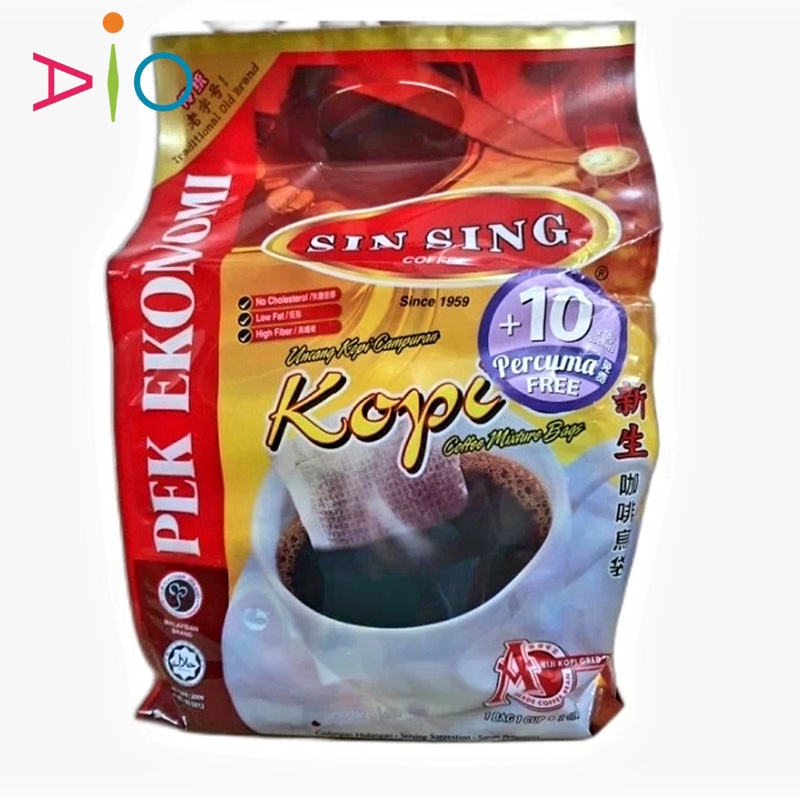 Jual SIN SING Coffee Kopi O | Coffee Mixture Bags (100s x 10g) | Shopee Indonesia