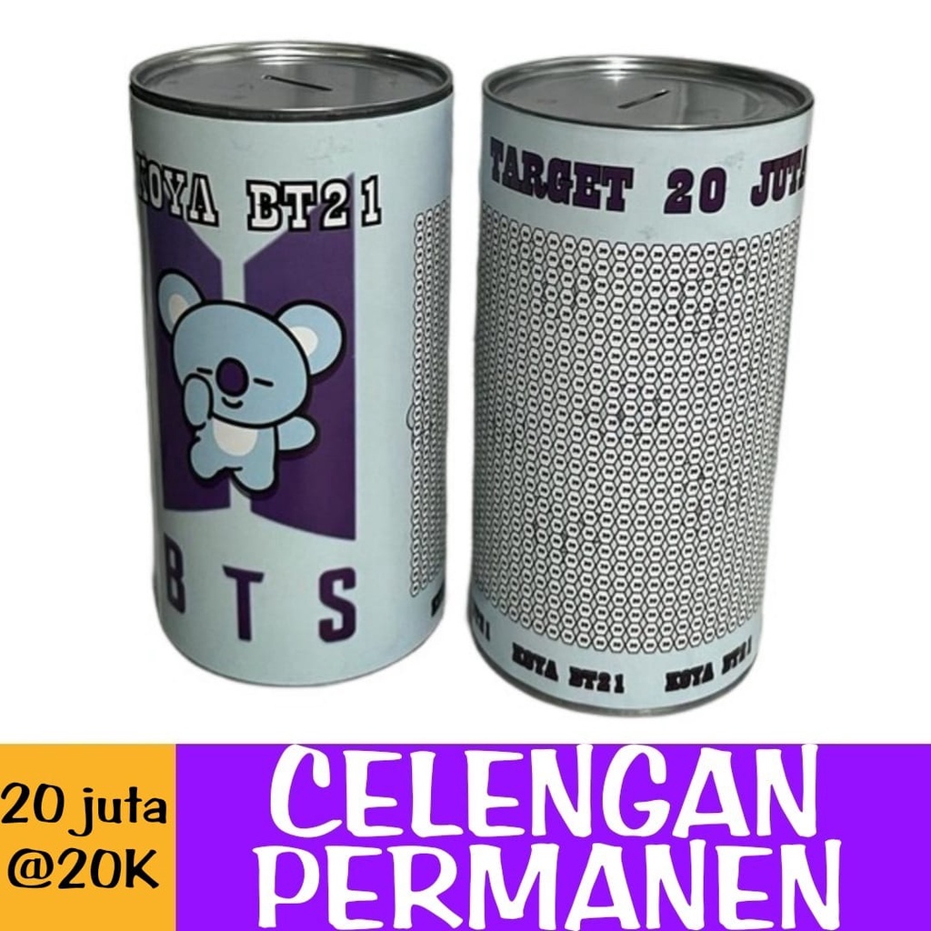 Jual karakter celengan target 20 juta koya bt21- celengan target GROSIR ...