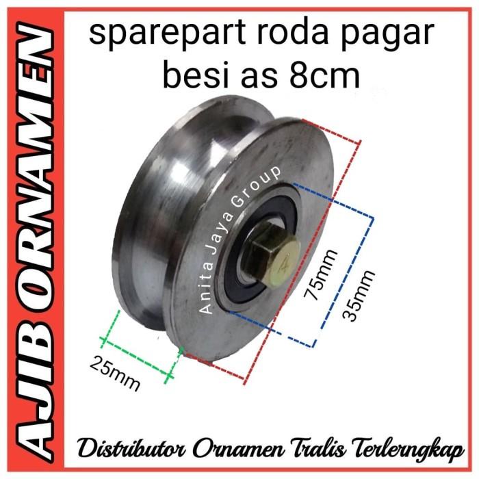 Jual roda pagar besi as 8cm rell behel Rodanya saja roda only | Shopee ...
