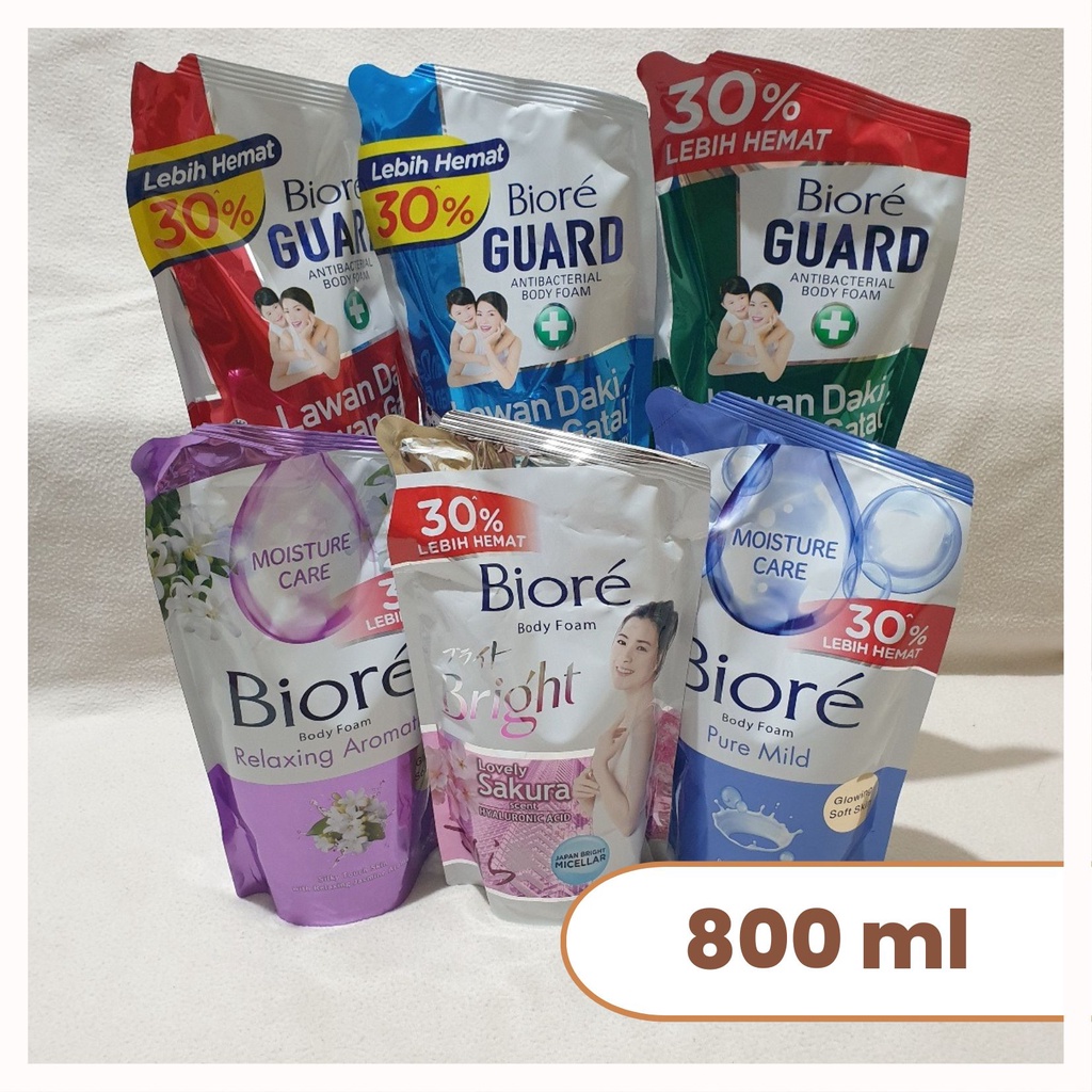 Jual Biore Body Foam 800 ml / Biore Guard Antibacterial / Biore ...