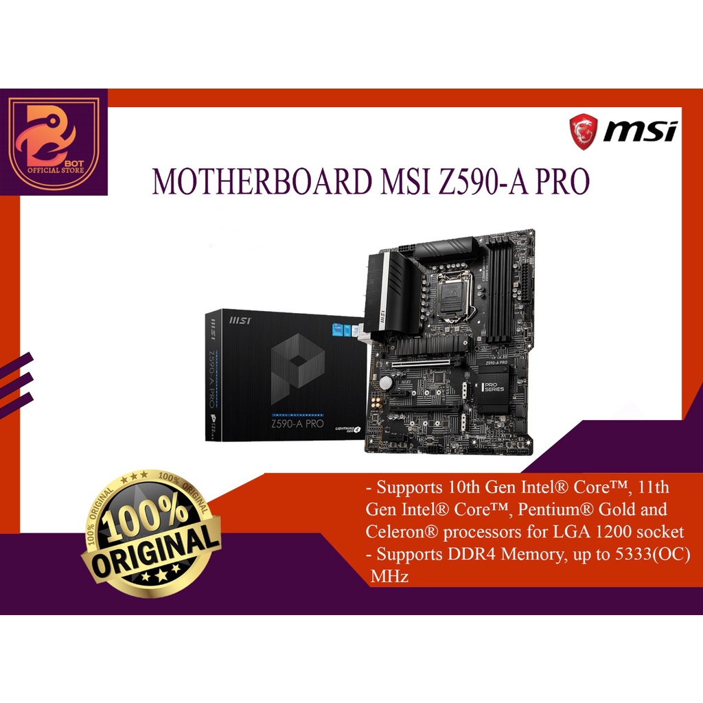 Jual MSI Z590-A PRO | Motherboard Intel Z590 LGA 1200 ATX Motherboard ...