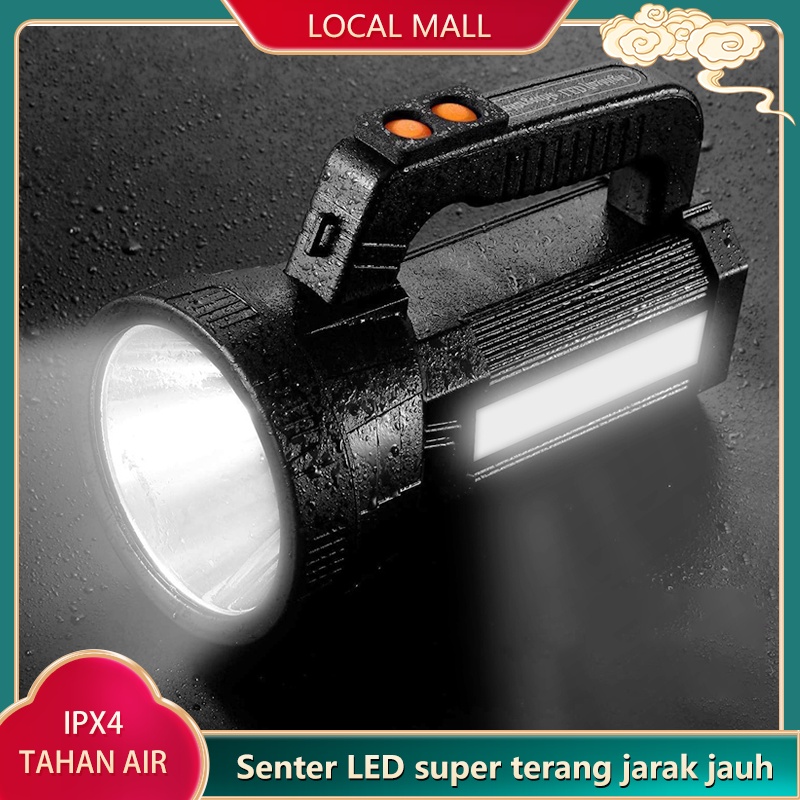 Jual Senter LED Super Terang IPX4 Tahan air Waterproof Power Bank ...
