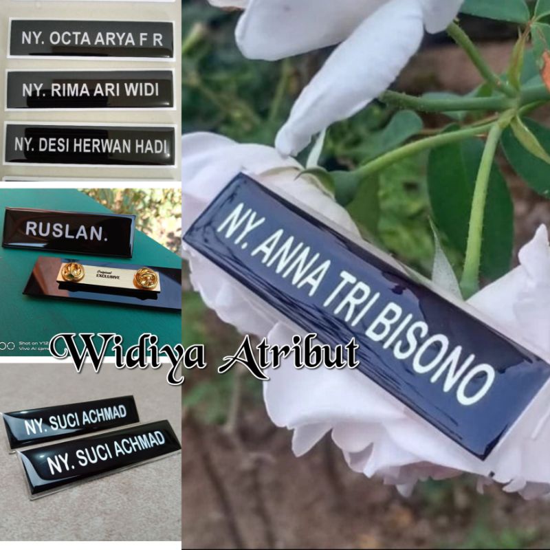 Jual Name tag papan nama custom resin BERKUALITAS - Name tag papan nama ...