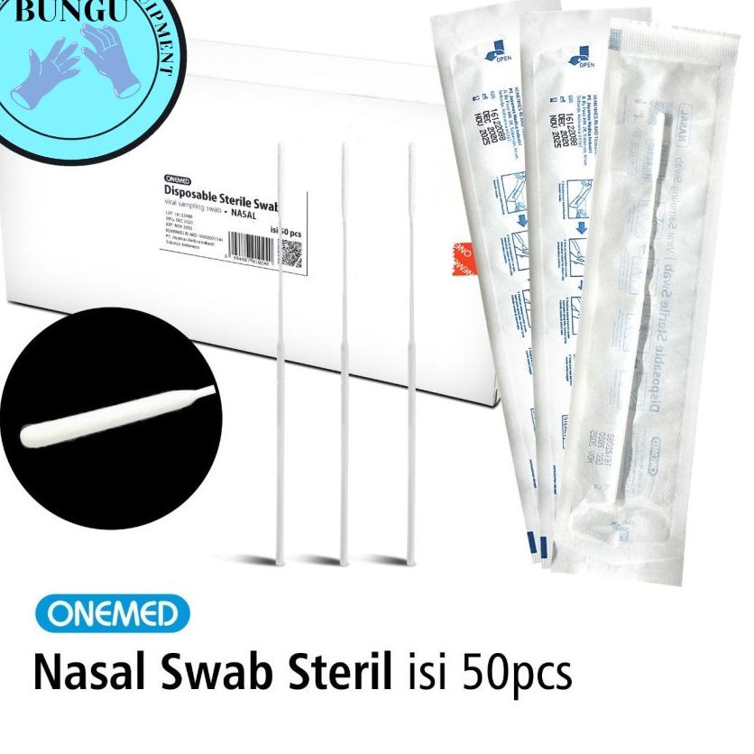 Jual BUNGU Nasal Swab Steril Antigen Sterile Flocked Swab Naso Onemed ...