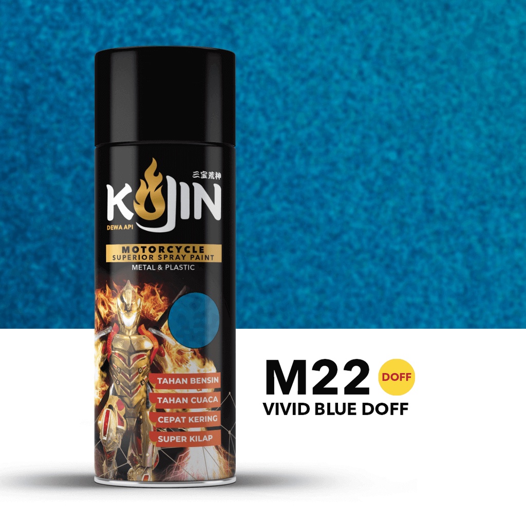 Jual Cat Semprot Motor KOJIN Pilox Aerosol M22 Vivid Blue Doff 400cc ...