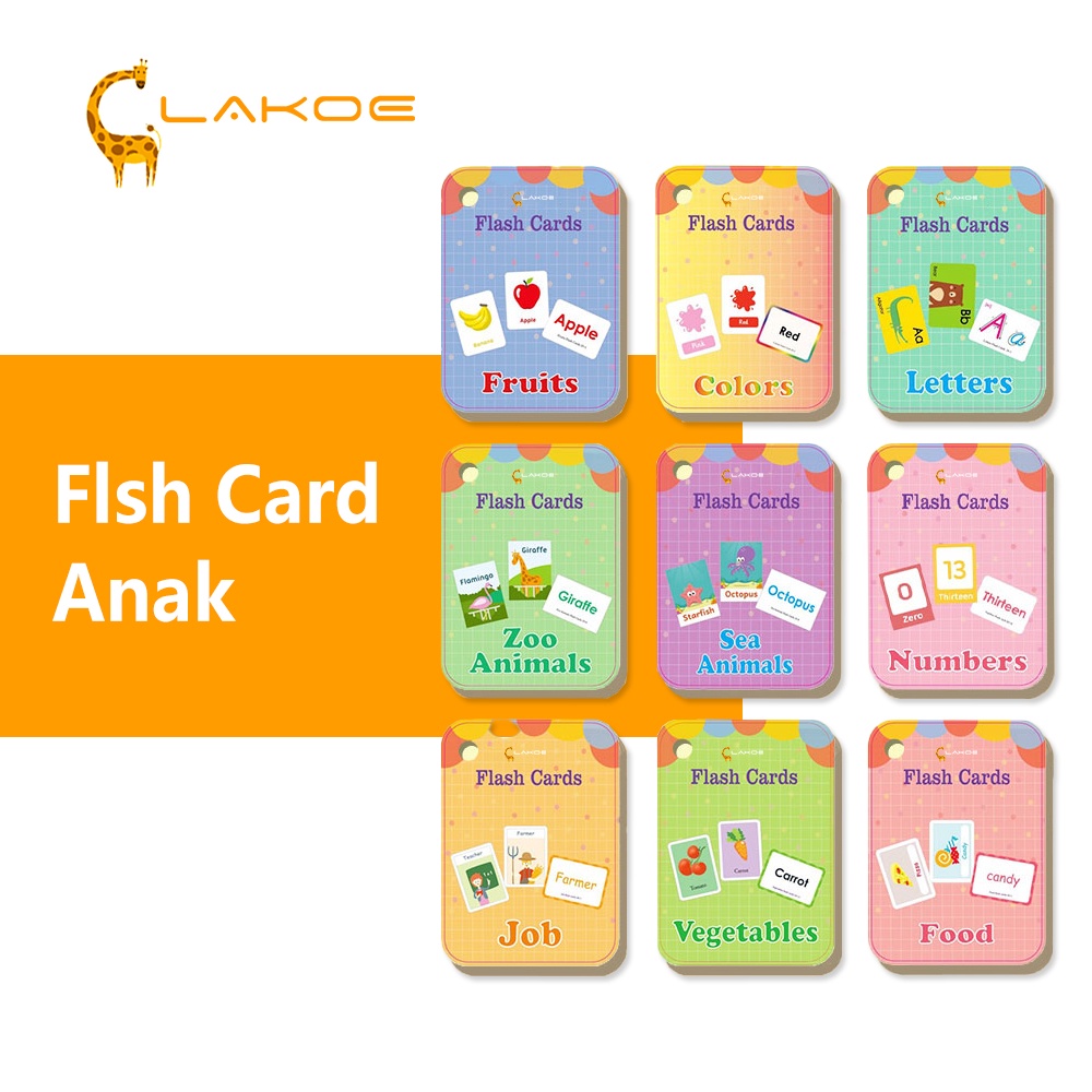 Jual LAKOEOFFICIALMALL Mainan Flash Card Edukasi Anak Flashcard Huruf ...