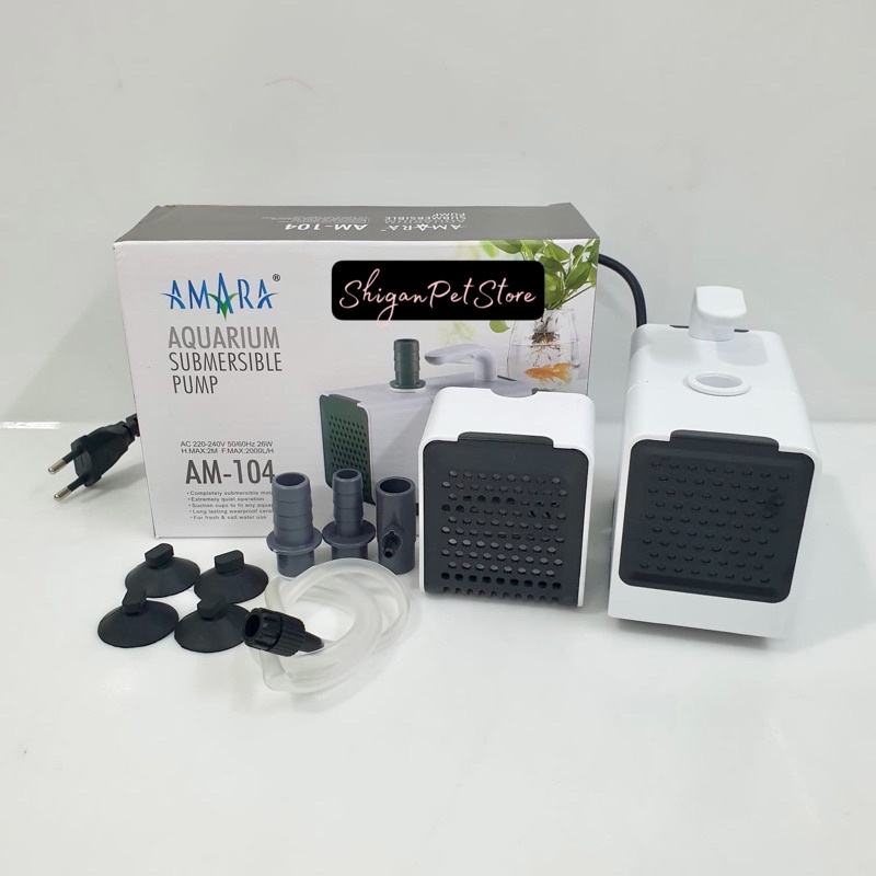 Jual AMARA AM 104 Pompa Air Celup Aquarium / Kolam Ikan Submersible Pump AM104 | Shopee Indonesia
