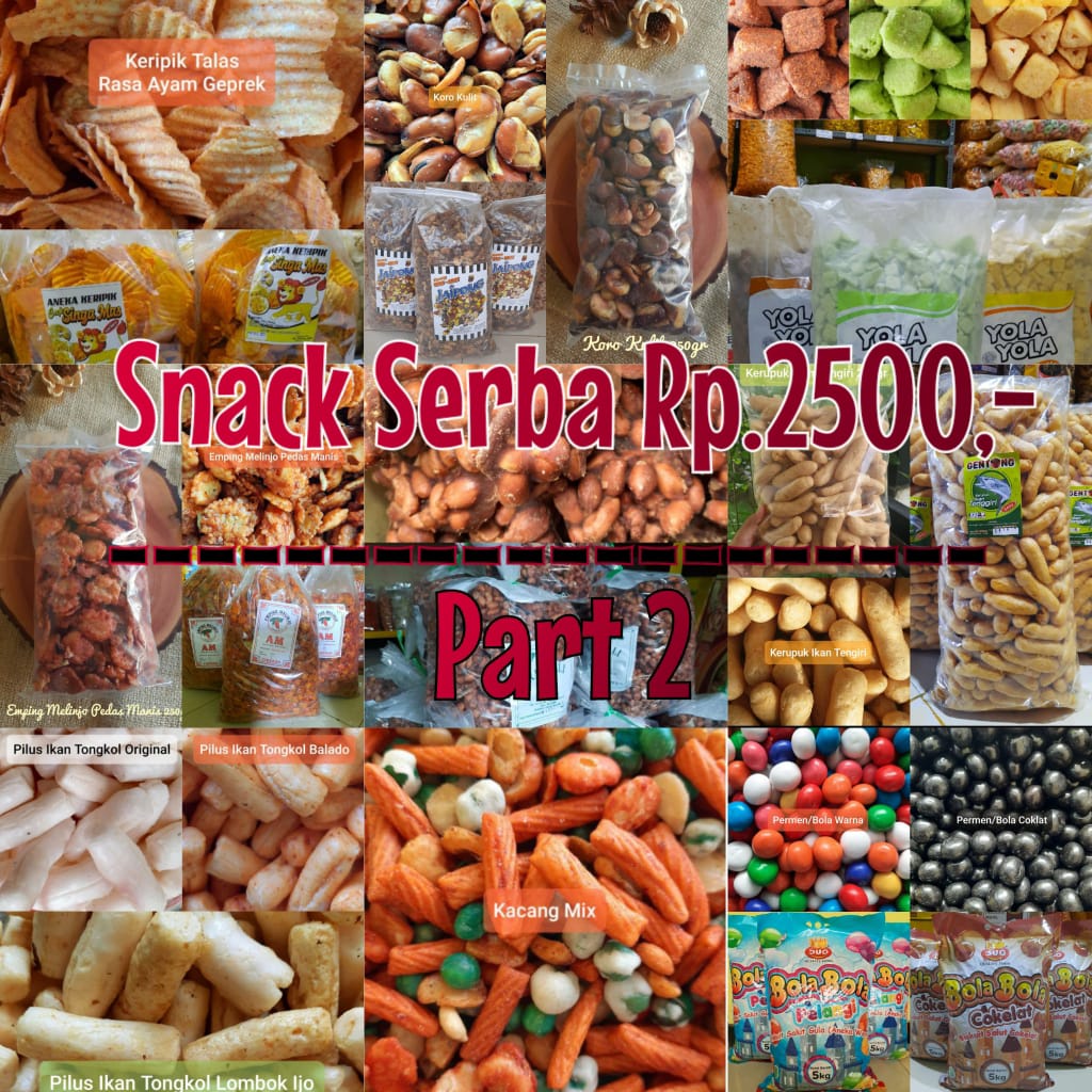 Jual snack serba 2500 part 2 snack kiloan makanan ringan laris jajan ...